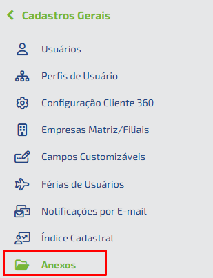 Menu Anexos – Campos Dealer Help